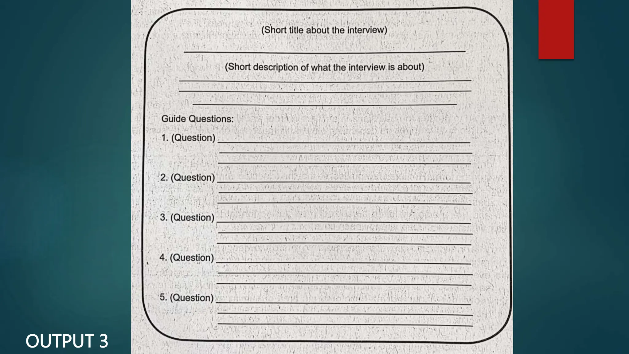 LESSON 3 - PREWRITING PHASE - SELECTING A RESEARCH TOPIC, QUESTIONNAIRE ...