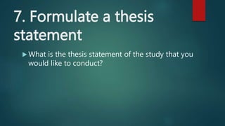 LESSON 3 - PREWRITING PHASE - SELECTING A RESEARCH TOPIC, QUESTIONNAIRE ...