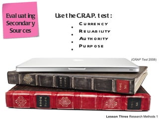 Lesson 3 - Secondary Research 1 | PPT