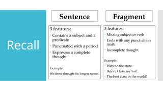 Lesson 3- Sentence Structures (Grade 8 Lesson) | PPTX