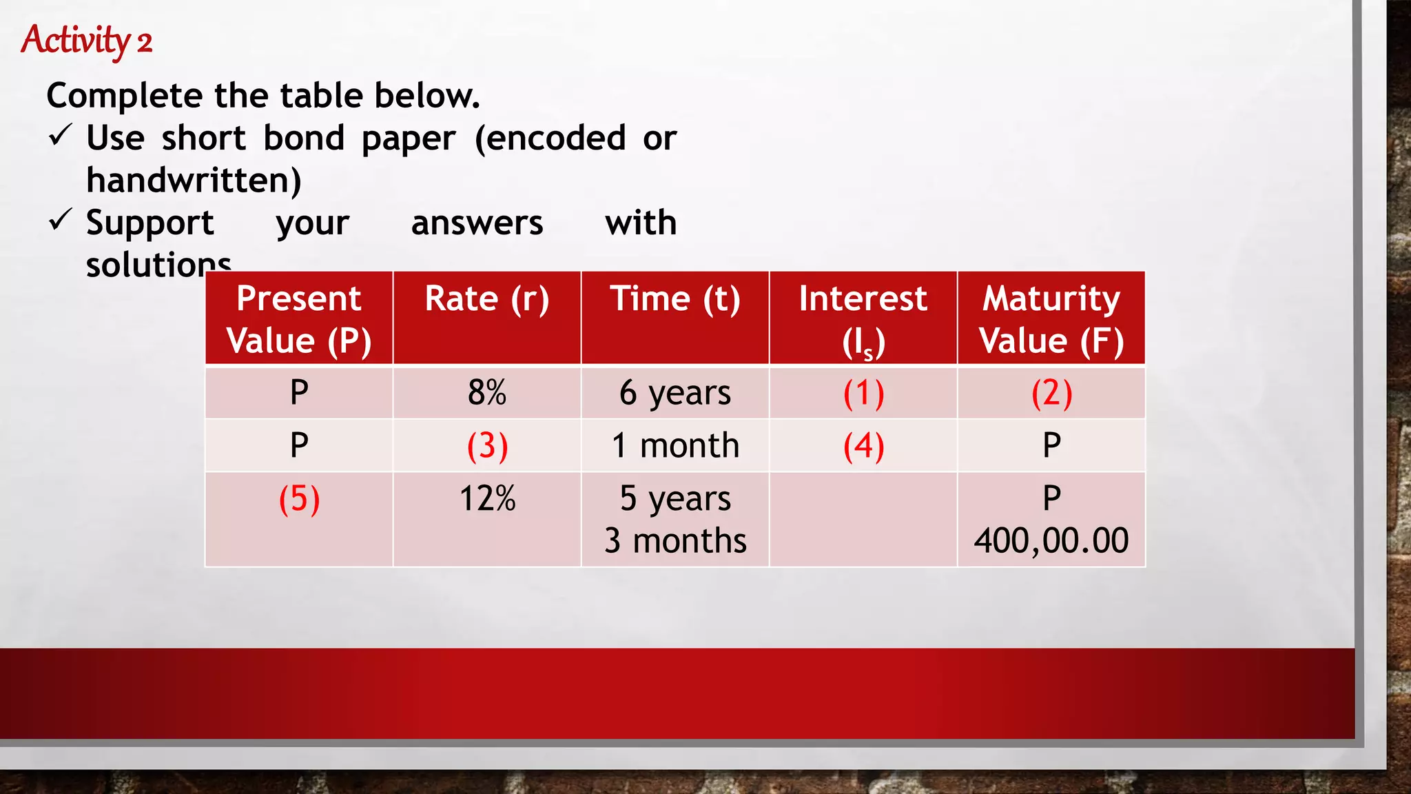 Lesson 3 simple interest | PPTX