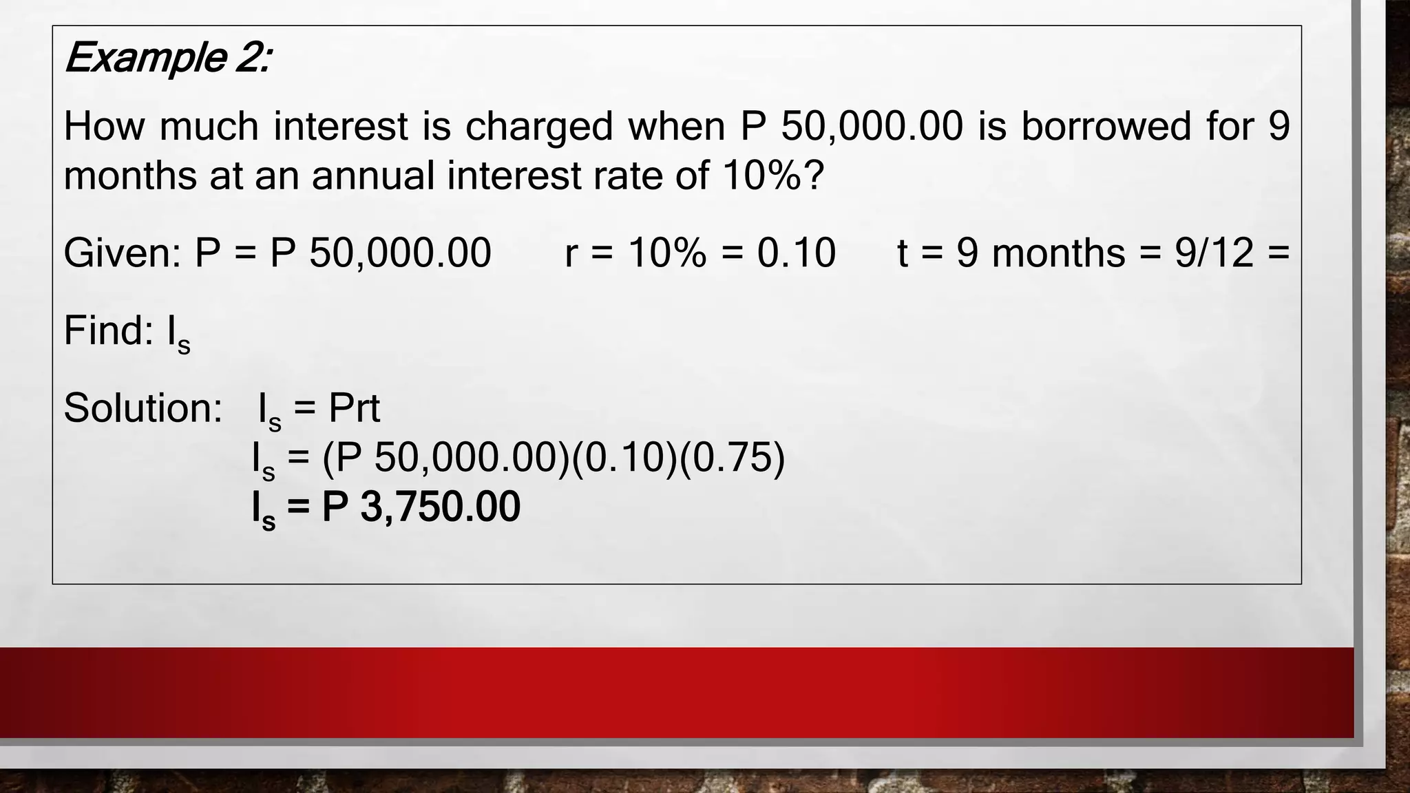 Lesson 3 simple interest | PPTX | Stocks and Bonds | Personal Investing