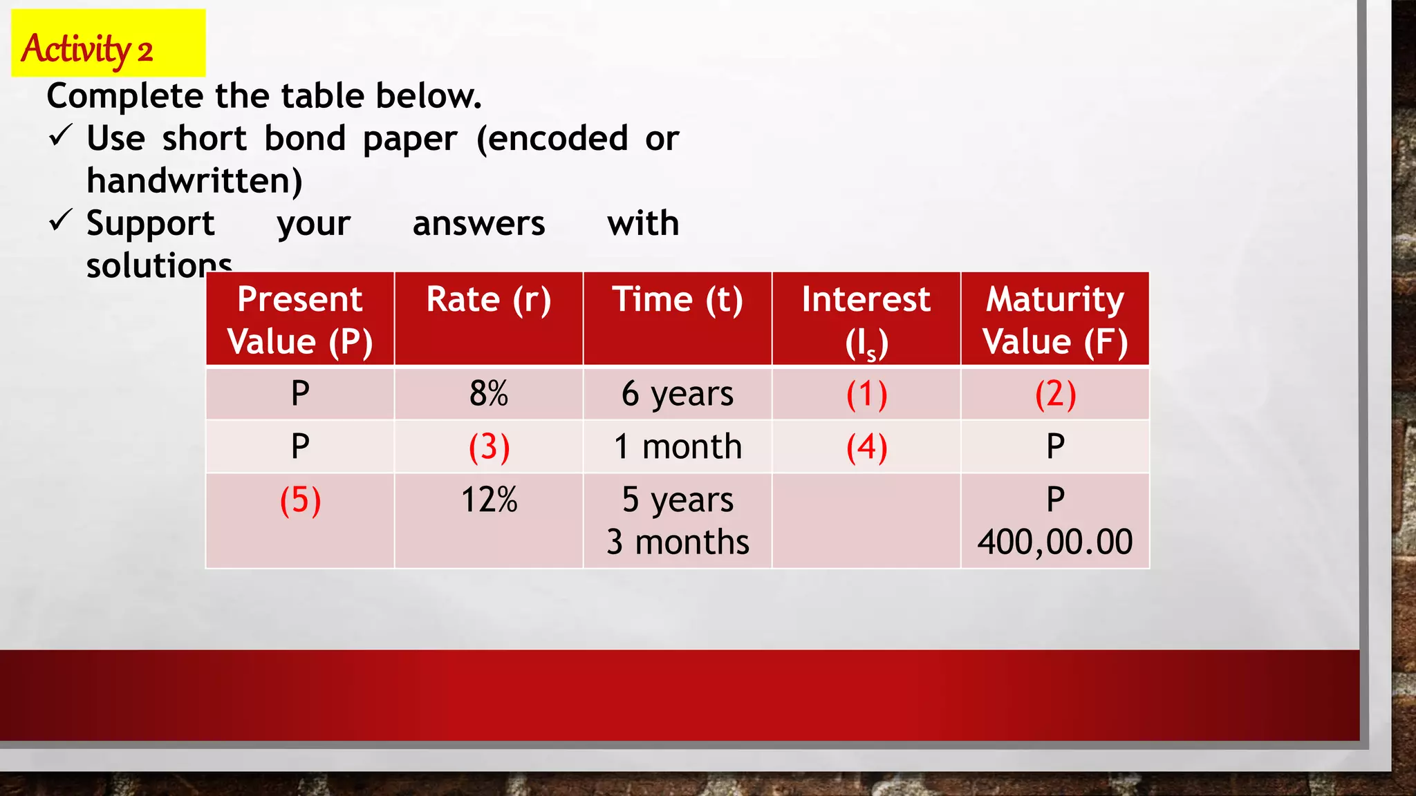Lesson 3 simple interest | PPT