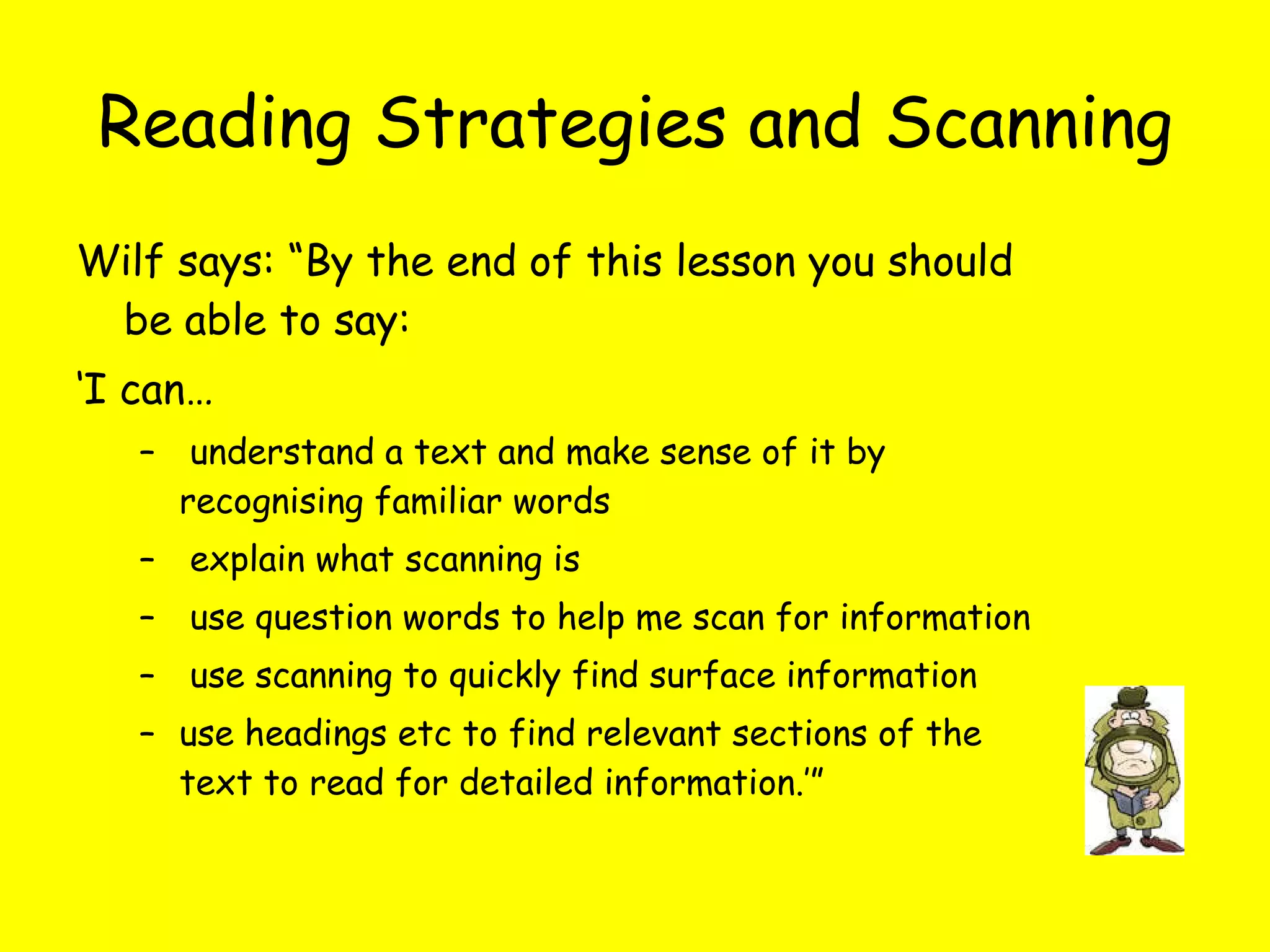 Lesson 3 Skimming and Scanning 1 | PPT