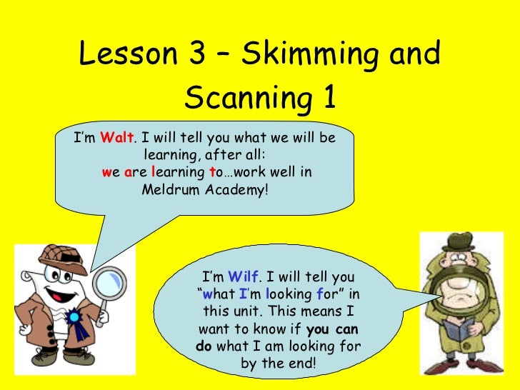 Lesson 3 Skimming And Scanning 1 Lesson 3 Skimming And Scanning 1