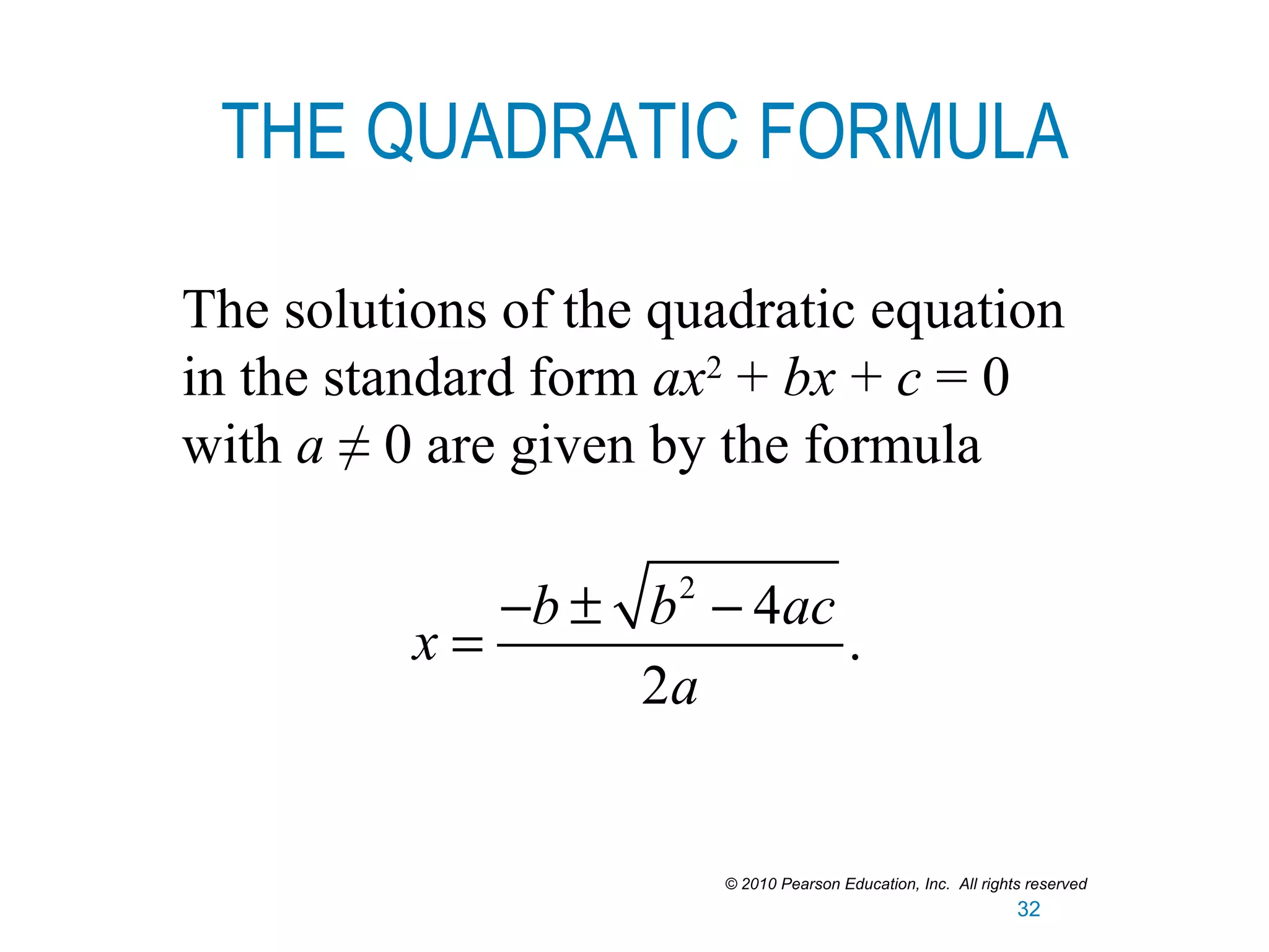 Lesson 3 solving linear & quadratic equations | PPT