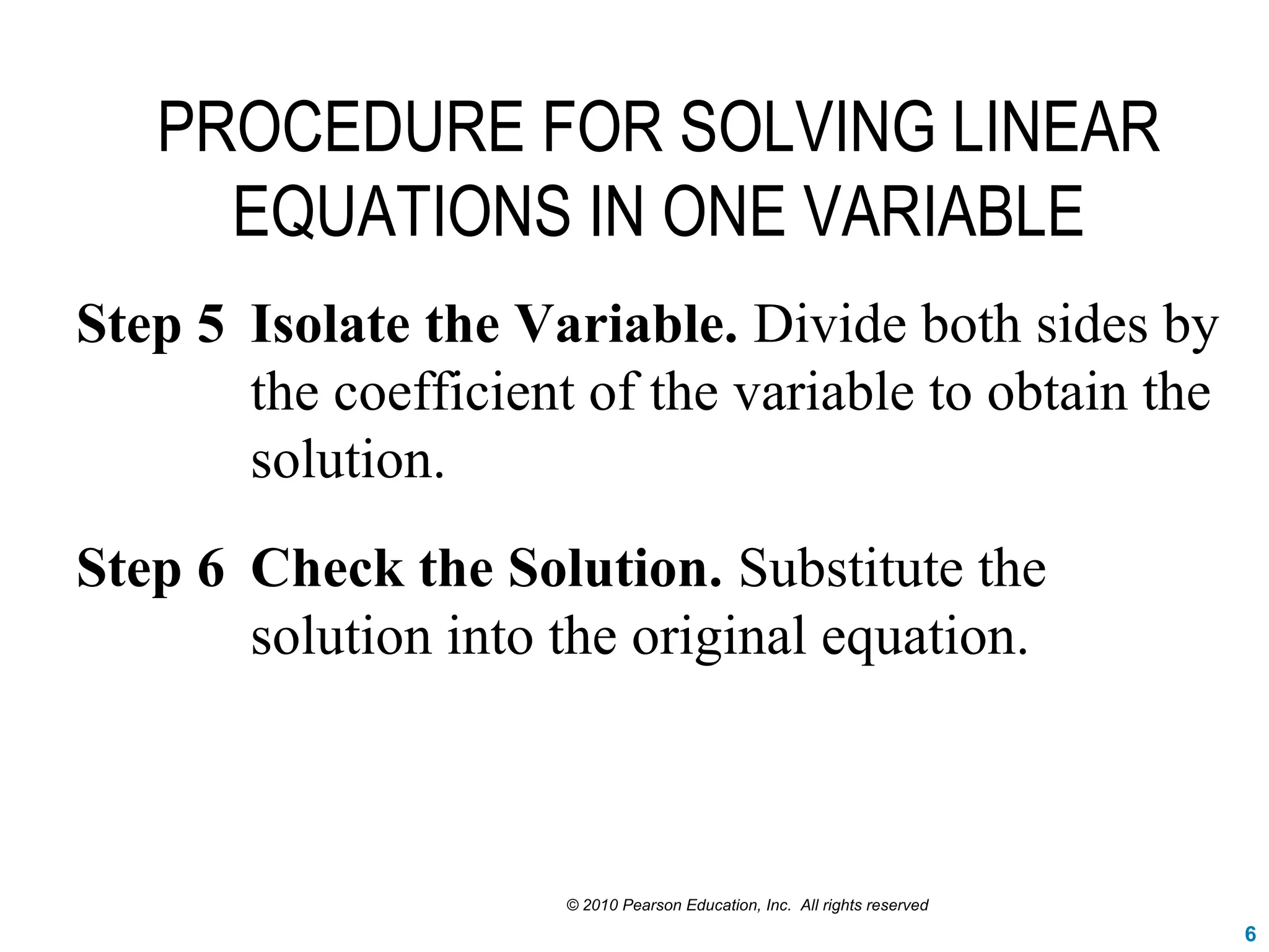 Lesson 3 solving linear & quadratic equations | PPT