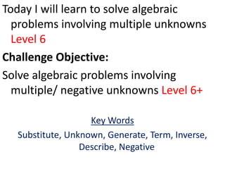 Lesson 3 solving problems using algebra | PPTX