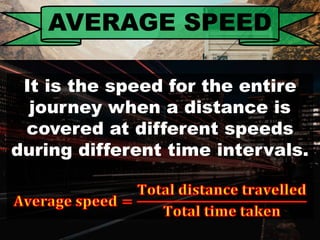 Speed, distance, & time | PPTX