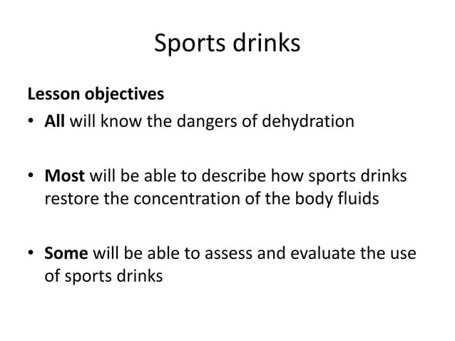 Mrs Abrey Lesson 3 sports drink | PPT