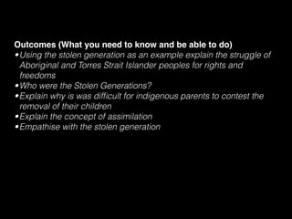 Lesson 3 stolen generations | PDF