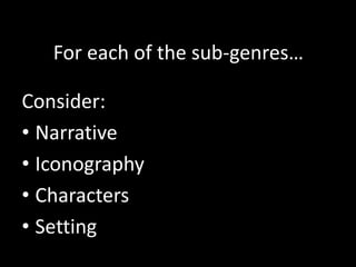 Lesson 3 - Action Adventure Sub genres | PPT