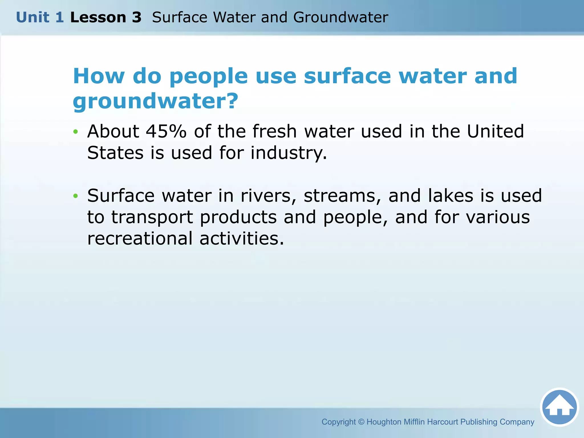 Lesson 3 surface water and groundwater | PPTX