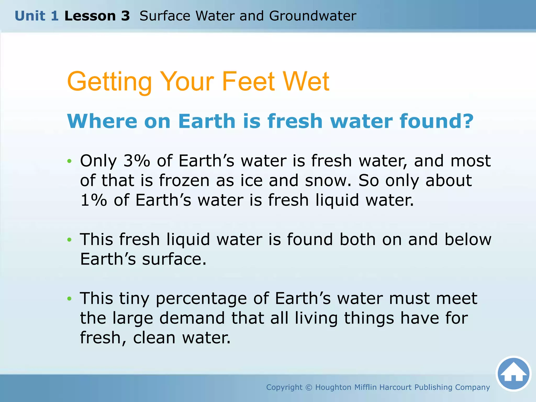 Lesson 3 surface water and groundwater | PPTX