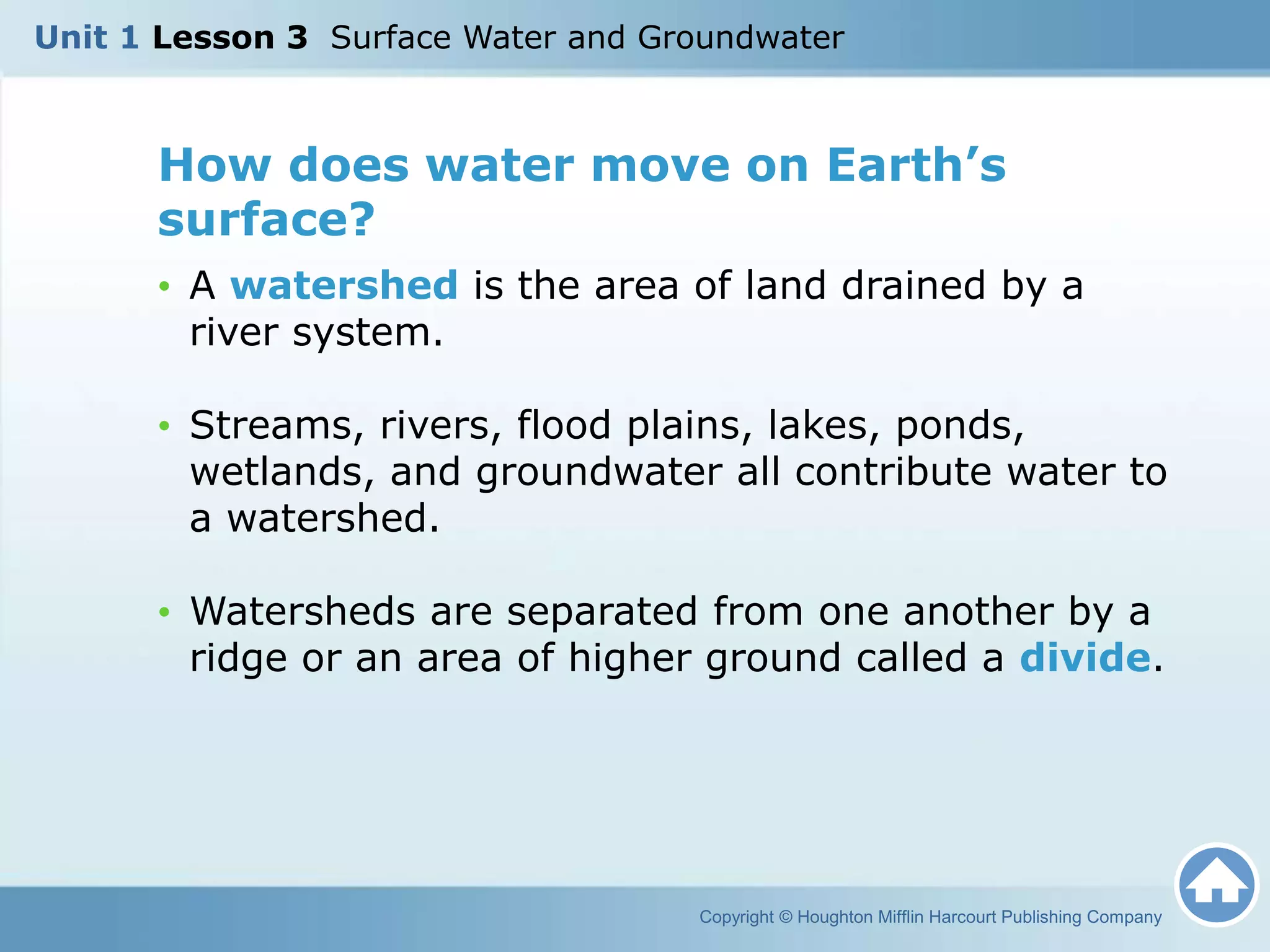 Lesson 3 surface water and groundwater | PPTX