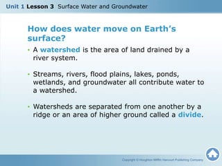 Lesson 3 surface water and groundwater | PPTX