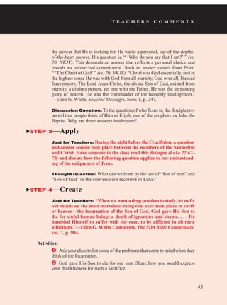 Lesson 3 | Who Is Jesus Christ? | Sabbath School | Teacher's edition | PDF