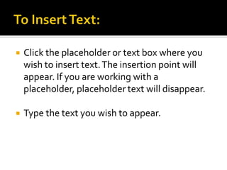 Lesson 3 text basics ( powerpoint) | PPTX