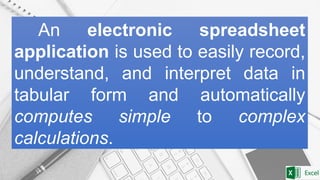 Learning MS Excel Application and skills.pptx