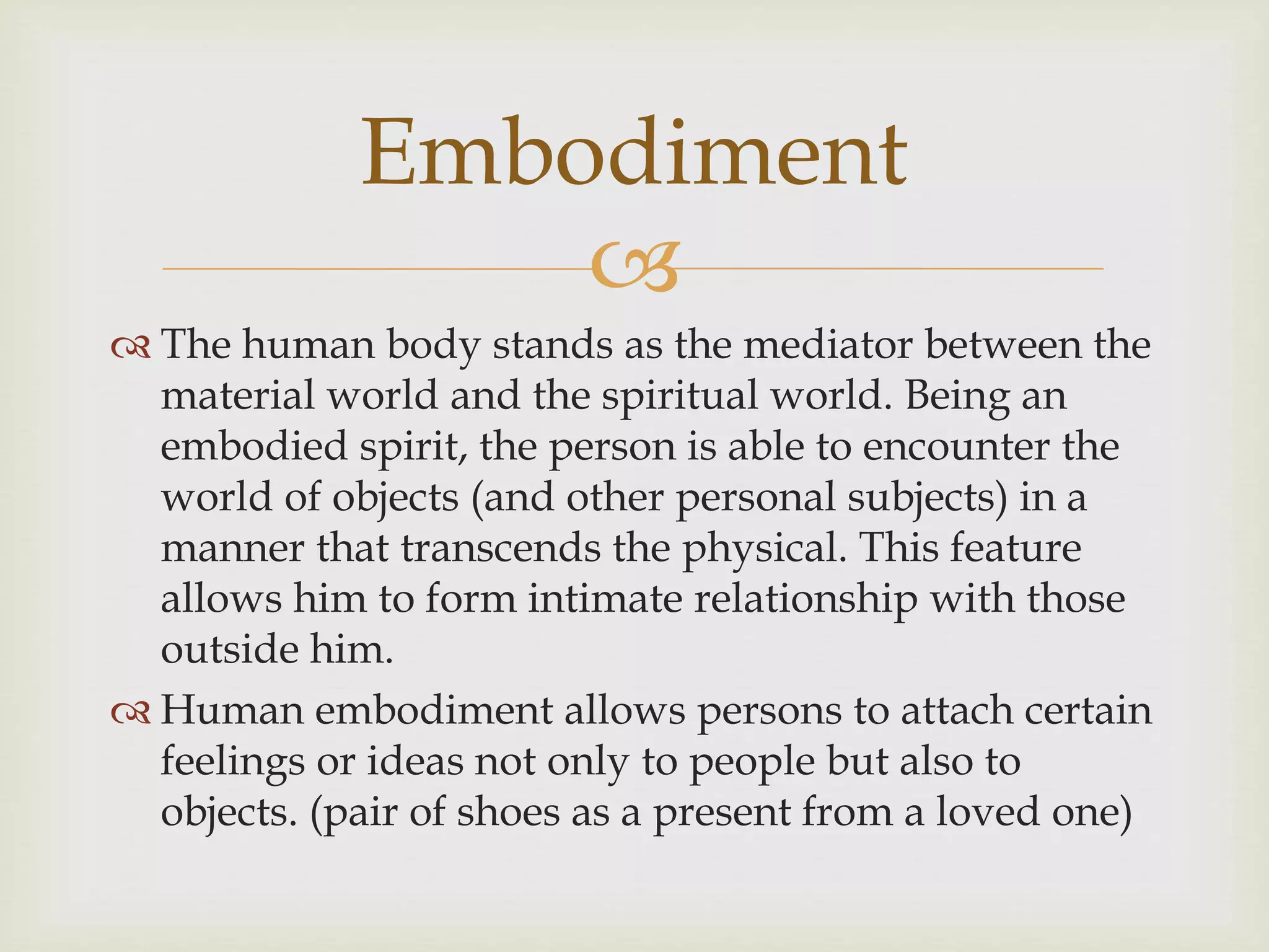 Lesson 3 the human as an embodied spirit | PPTX