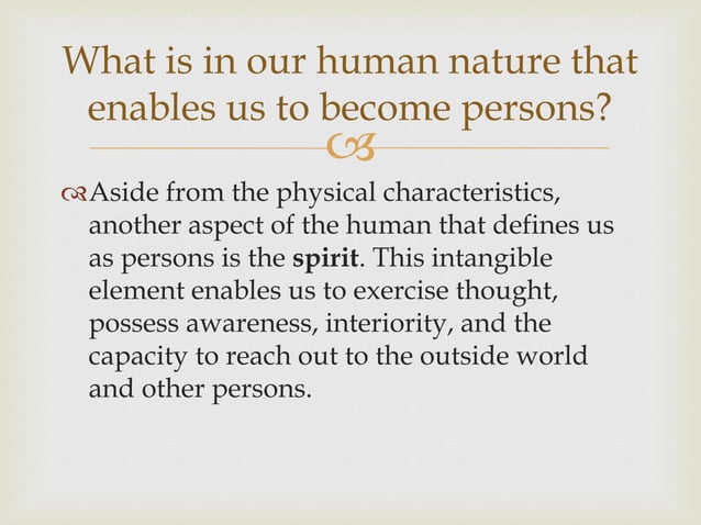 Lesson 3 the human as an embodied spirit | PPTX