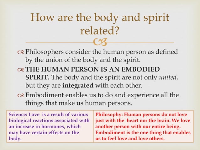Lesson 3 the human as an embodied spirit | PPTX