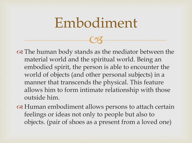 Lesson 3 the human as an embodied spirit | PPTX