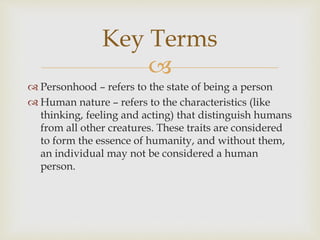 Lesson 3 the human as an embodied spirit | PPTX