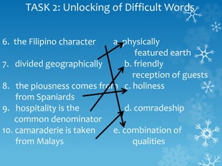 Lesson 3 the people of the phil... | PPT