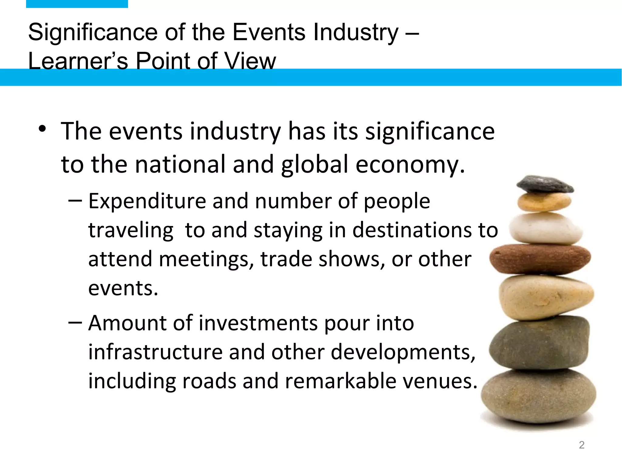 Lesson 3 the significance of the events industry | PPT