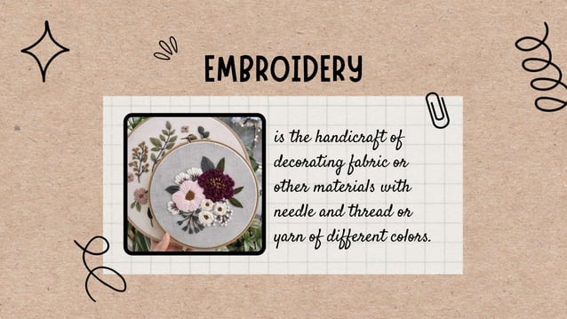 LESSON 3-UNDERSTANDING EMBROIDERY AS A NEEDLECRAFT TECHNIQUE.pptx | Needlework | Arts and Crafts