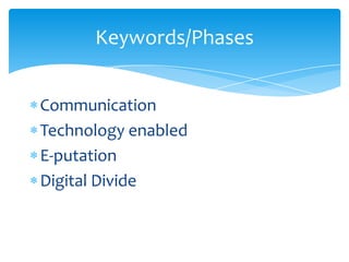 The information age | PPTX