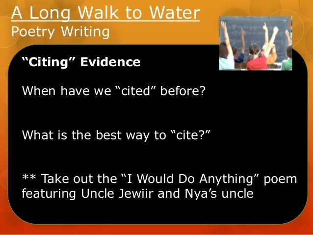 A Long Walk to Water: Lesson3 unit3