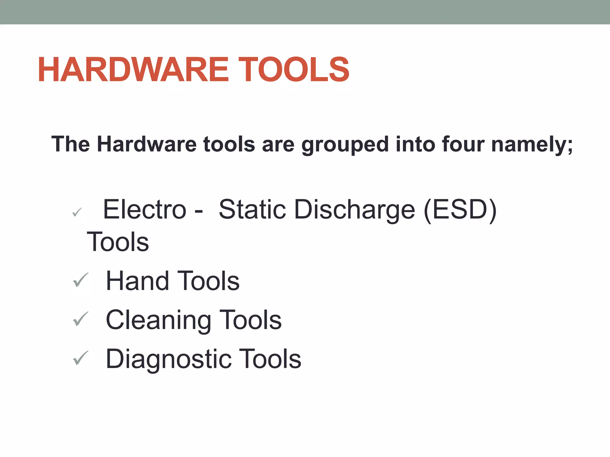 Lesson 3 using hand tools | PPTX | Computer Peripherals | Computing