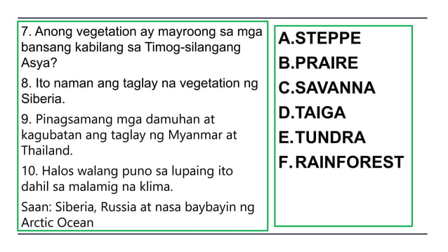 LESSON3-VEGETATION COVER AT MGA KLIMA SA ASYA.pptx