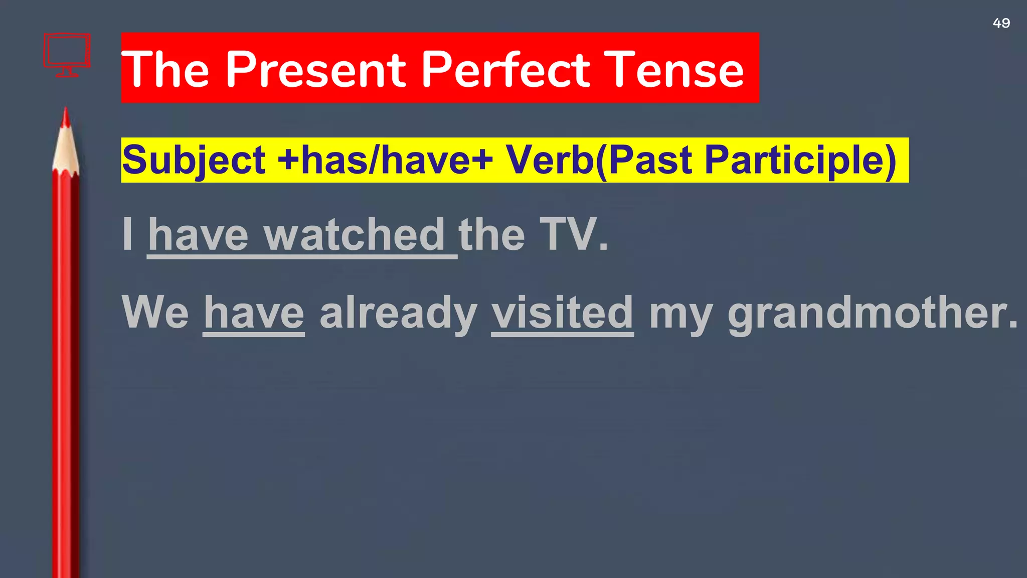 Verbs and Verb Tenses with Timeline | PPT