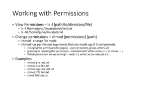 Lesson 3 Working with Files in Linux | PDF | Operating Systems | Computer Software and Applications
