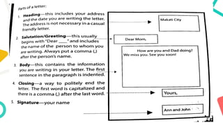 Lesson 3 - Writing Friendly Letter Lesson.pptx