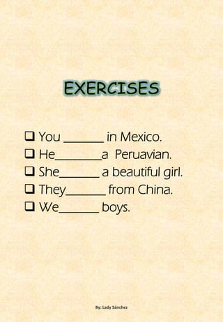 VERB TO BE PRESENT SIMPLE - VOCABULARY COUNTRIES AND NATIONALITIES | PDF