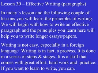 ENG101- English Comprehension- Lecture 30 | PPT