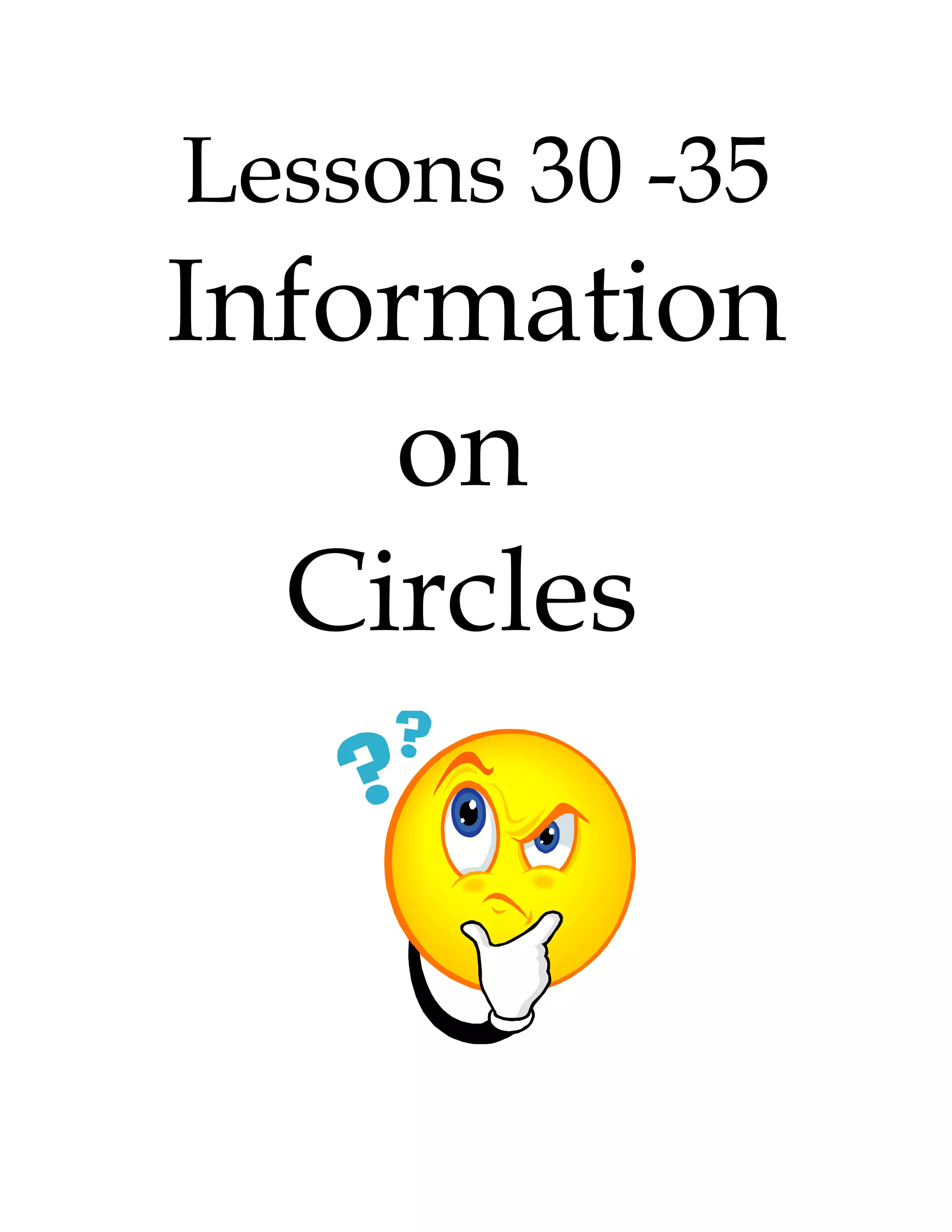 Lesson 30 to 35 Circles | DOC