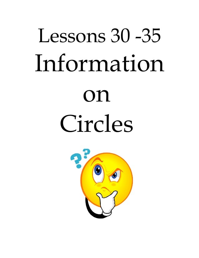 Lesson 30 to 35 Circles