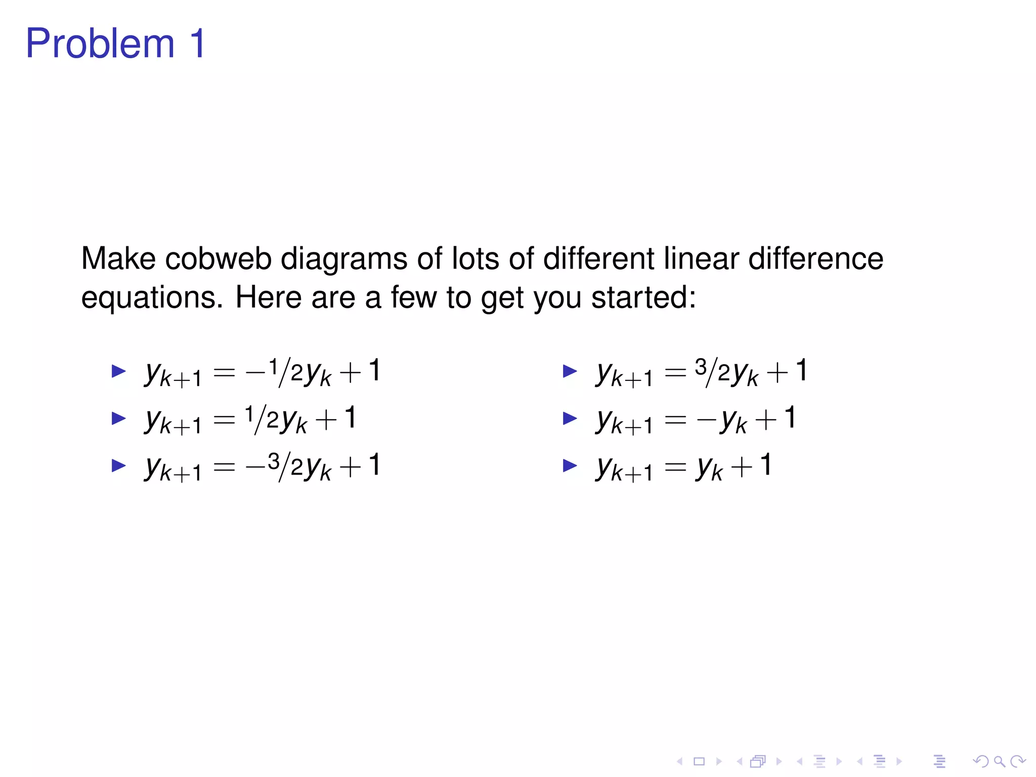 Lesson30 First Order Difference Equations Slides Pdf