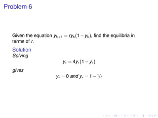 Lesson30 First Order Difference Equations Slides | PDF
