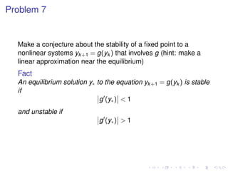 Lesson30 First Order Difference Equations Slides | PDF