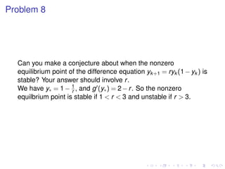 Lesson30 First Order Difference Equations Slides | PDF