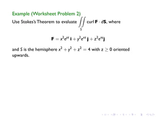 Lesson 30: Stokes's Theorem | PDF