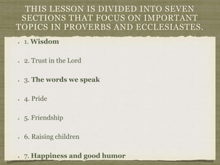 Lesson 31 proverbs | PPTX