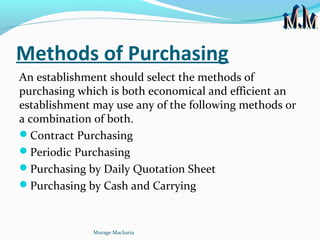 F&B Purchasing | PPT