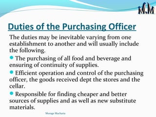 F&B Purchasing | PPT